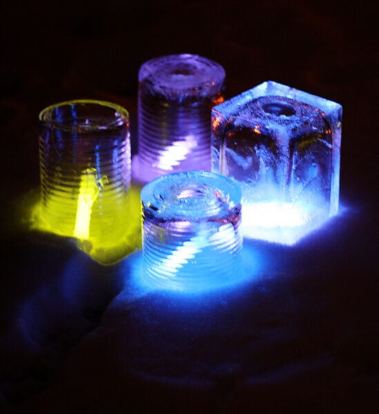 Glow Stick Ice Luminaries - Crafts by Amanda