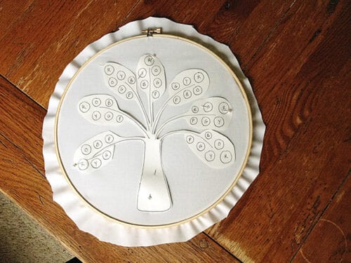 Embroidery Hoop Rainbow Tree: an easy sewing craft