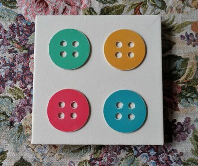 Buttons on Canvas - Crafts by Amanda