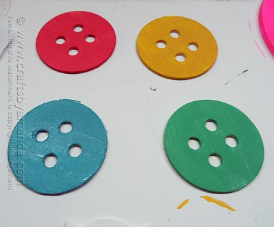 Buttons on Canvas - Crafts by Amanda