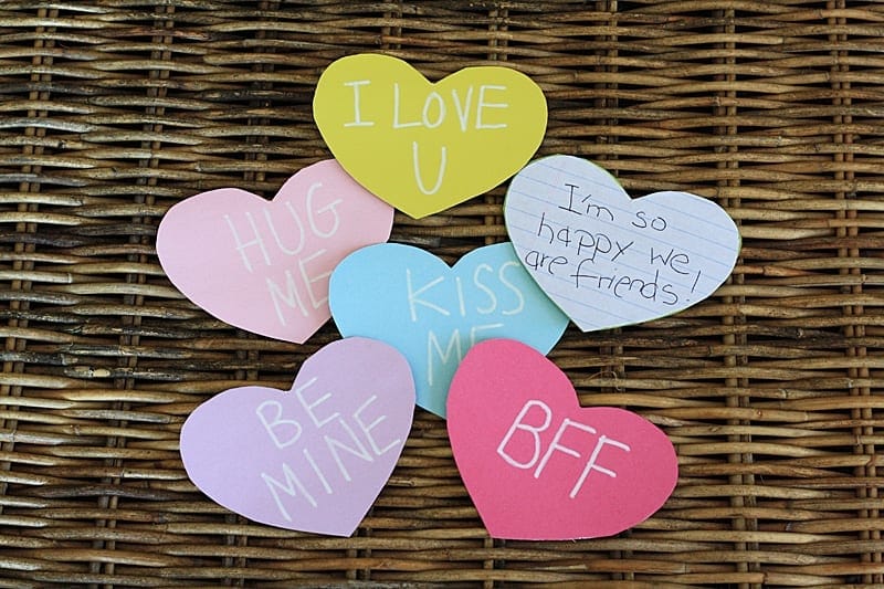 Cereal Box Conversation Hearts - Crafts by Amanda