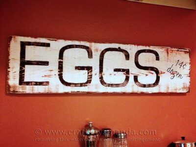 Vintage Egg Sign - Crafts by Amanda