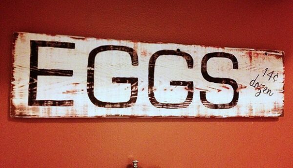Vintage Egg Sign - Crafts by Amanda