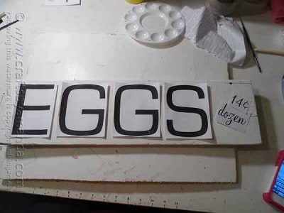 Vintage Egg Sign - Crafts by Amanda