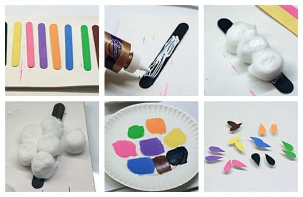 Colorful Flock of Craft Stick Sheep - Crafts by Amanda