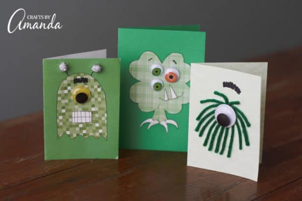 Monster Cards: the perfect St. Patrick's Day craft for kids!