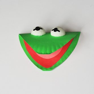 Paper Plate Kermit the Frog - Crafts by Amanda