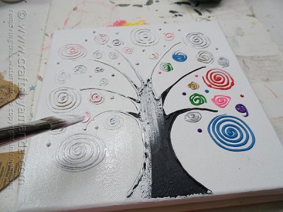 Swirl Tree on Canvas - Crafts by Amanda