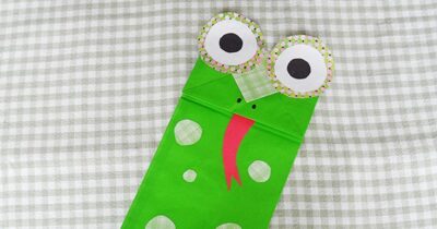 Paper Bag Frog Puppet - Crafts by Amanda