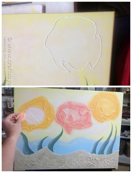 3D Tropical Fish Painting on Canvas - Crafts by Amanda
