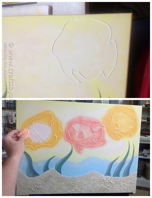 3D Tropical Fish Painting on Canvas - Crafts by Amanda