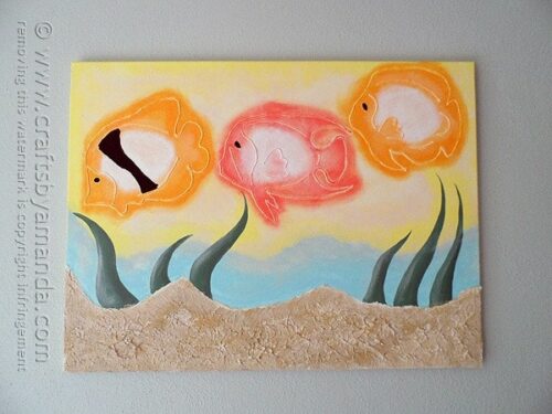 3D Tropical Fish Painting on Canvas - Crafts by Amanda