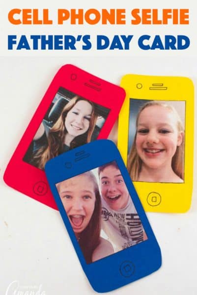 Cell Phone Selfie Card: great for Father's Day or Mother's Day