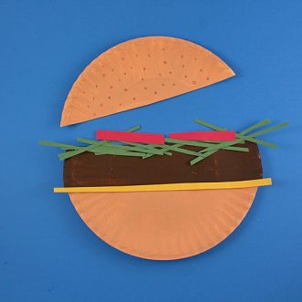 Paper Plate Hamburger Craft - Crafts by Amanda