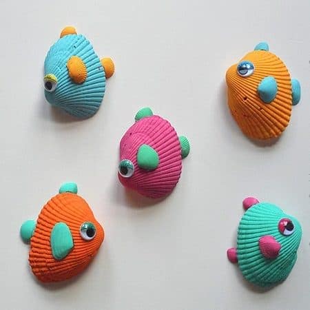 Tropical Seashell Fish Craft - Crafts by Amanda