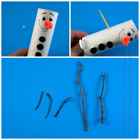 Olaf Craft: a super adorable cardboard tube Olaf craft!