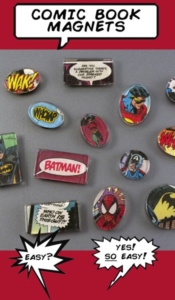 Comic Book Magnets: Super hero magnets for your fridge