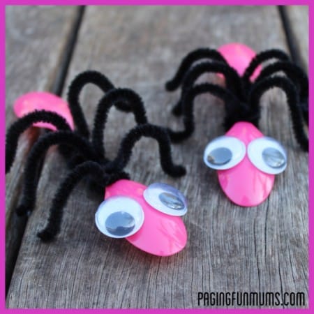 Plastic Spoon Bugs: a fun and colorful insect craft for kids