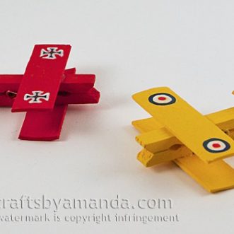 Clothespin Airplanes: Snoopy and the Red Baron