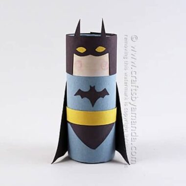 Cardboard Tube Batman - Crafts by Amanda