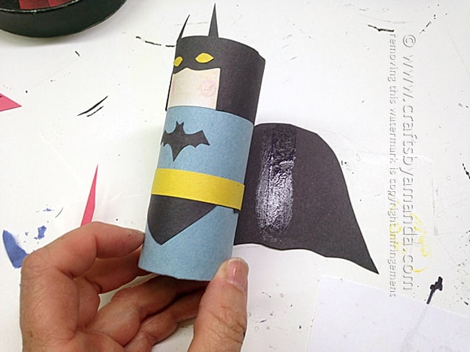 Cardboard Tube Batman - Crafts by Amanda