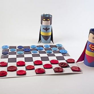 Paper Weaving: Batman vs Superman Checkers - Crafts by Amanda