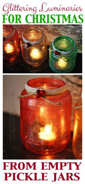 Glitter Christmas Luminaries - Crafts by Amanda