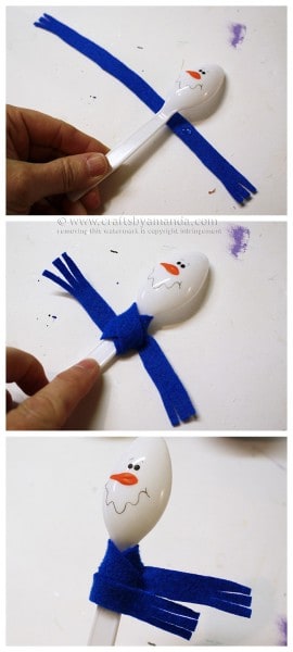 Plastic Spoon Snowmen - Crafts by Amanda