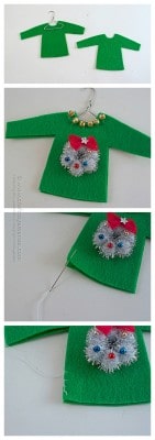 Ugly Sweater Ornaments - Crafts by Amanda