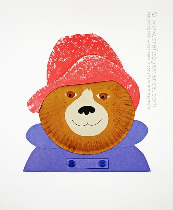 Paper Plate Paddington Bear - Crafts by Amanda