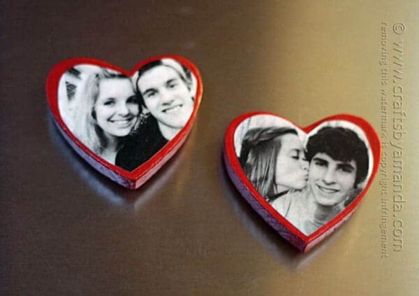 Heart Shaped Photo Magnets