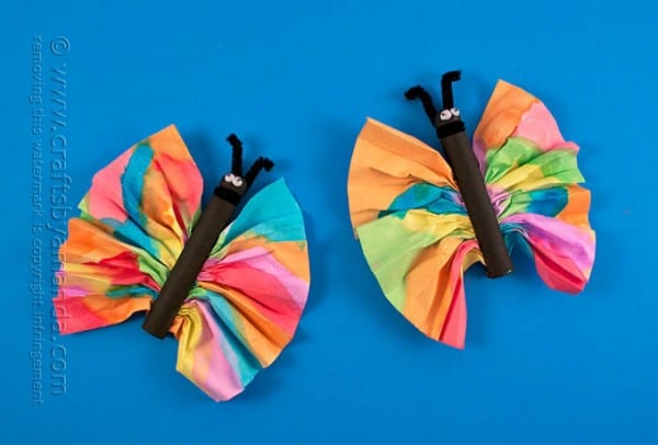 Watercolor Butterfly Craft for Kids