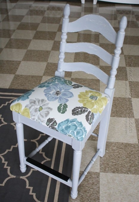 Craft Room Stool Makeover: Easy Reupholstering - Crafts by Amanda