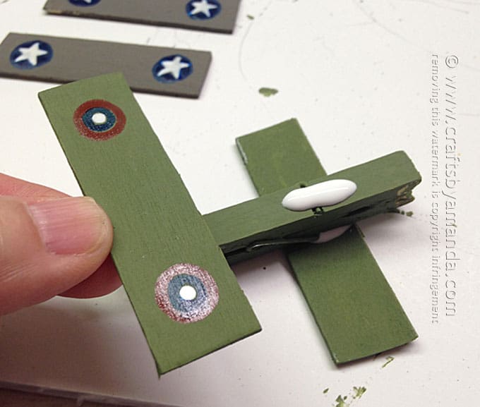 Military Clothespin Airplanes: Memorial day craft for kids