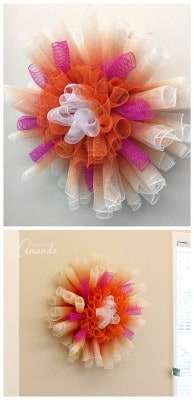Deco Mesh Flowers: How to make several varieties