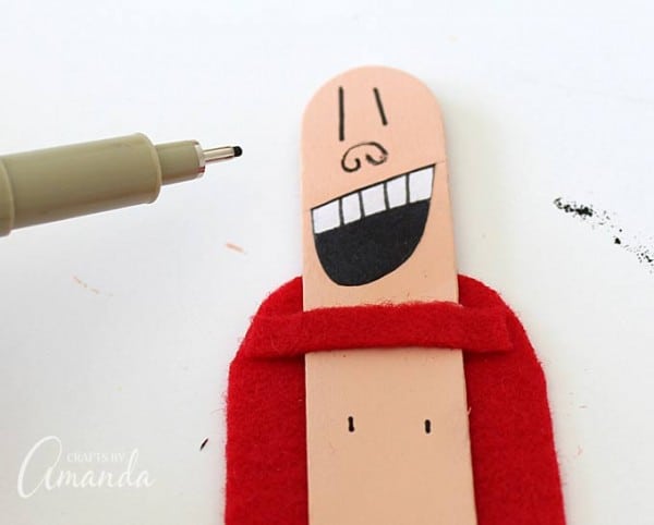 Captain Underpants Craft Stick Bookmark - Crafts by Amanda