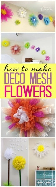Deco Mesh Flowers: How to make several varieties
