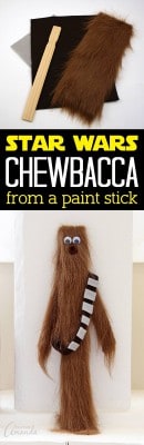 Chewbacca Craft: Star Wars from a Paint Stir Stick