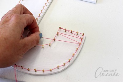 String Art - How to Make Colorful Wall Letters - Crafts by Amanda