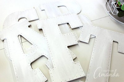 String Art - How to Make Colorful Wall Letters - Crafts by Amanda