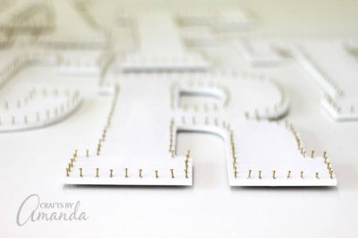 String Art - How to Make Colorful Wall Letters - Crafts by Amanda