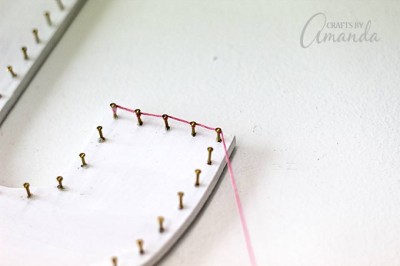 String Art - How to Make Colorful Wall Letters - Crafts by Amanda