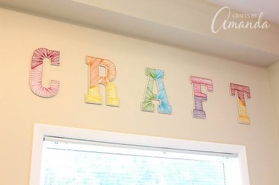 String Art - How to Make Colorful Wall Letters - Crafts by Amanda