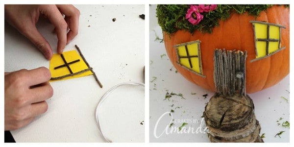 Pumpkin Fairy House: a pumpkin house for fairies!