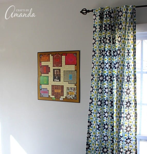 Repurpose Game Boards: reuse game boards as wall art