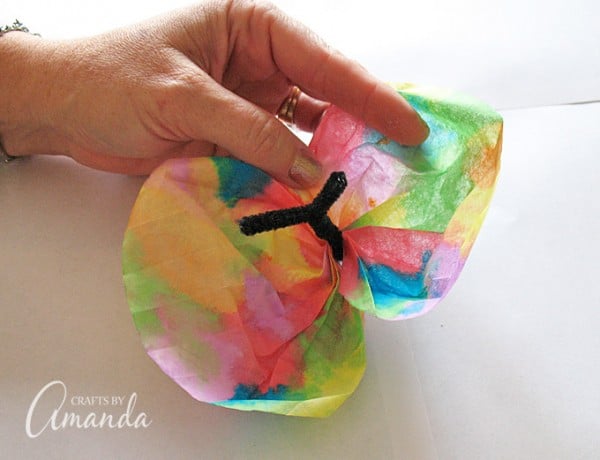 Coffee Filter Butterfly - Crafts by Amanda - Animal Crafts for Kids