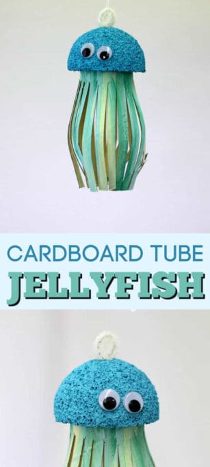 Cardboard Tube Jellyfish: make a jellyfish from a cardboard roll