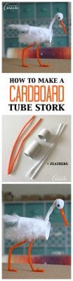 Cardboard Tube Stork: make a stork from a toilet roll!