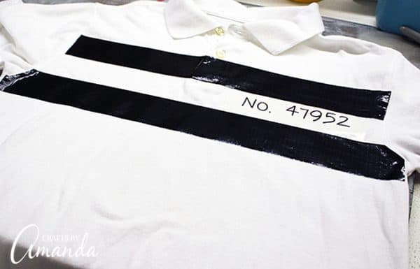 Prisoner Costume: easily made with duct tape and white clothes!