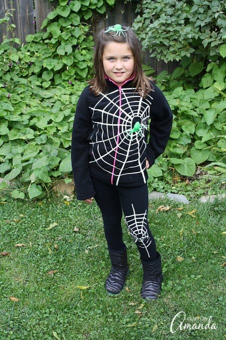Spiderweb Costume Using Duct Tape and Sweatsuit
